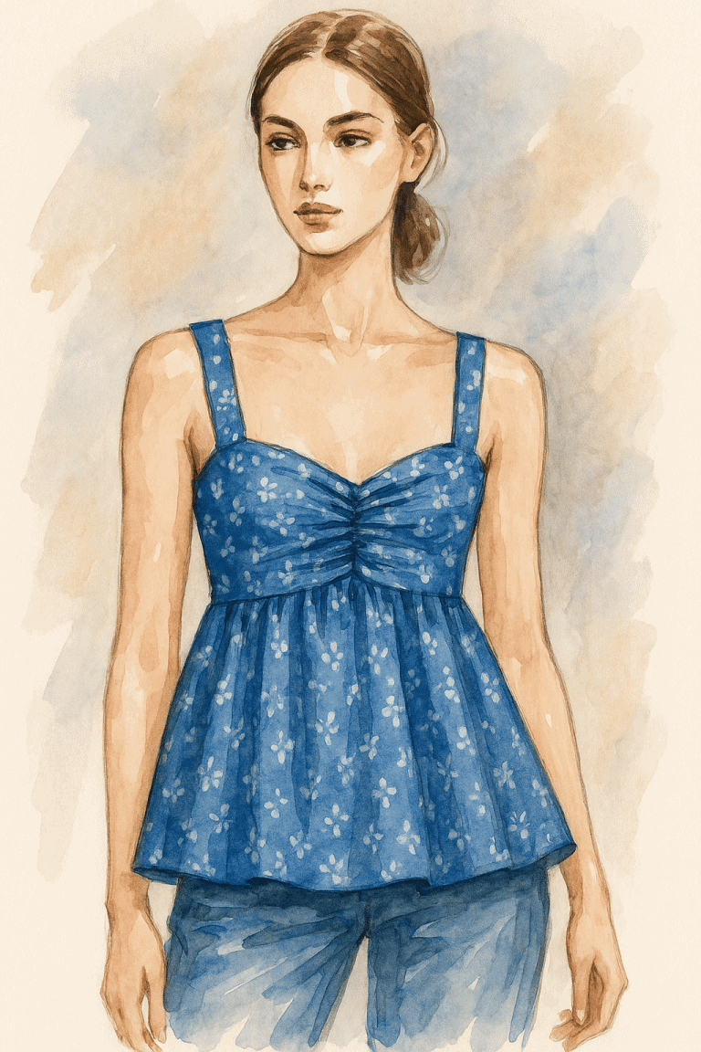 Free Strappy Top PDF Pattern for Petite Women